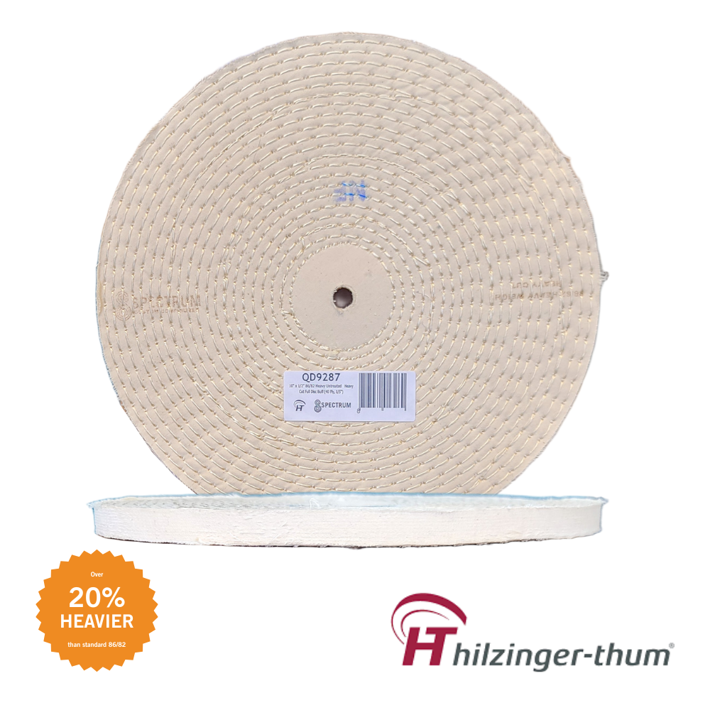 10" x 1/2" Premium Heavy Weight 86/82 Heavy Cut Stitched Full Disc Buf ...