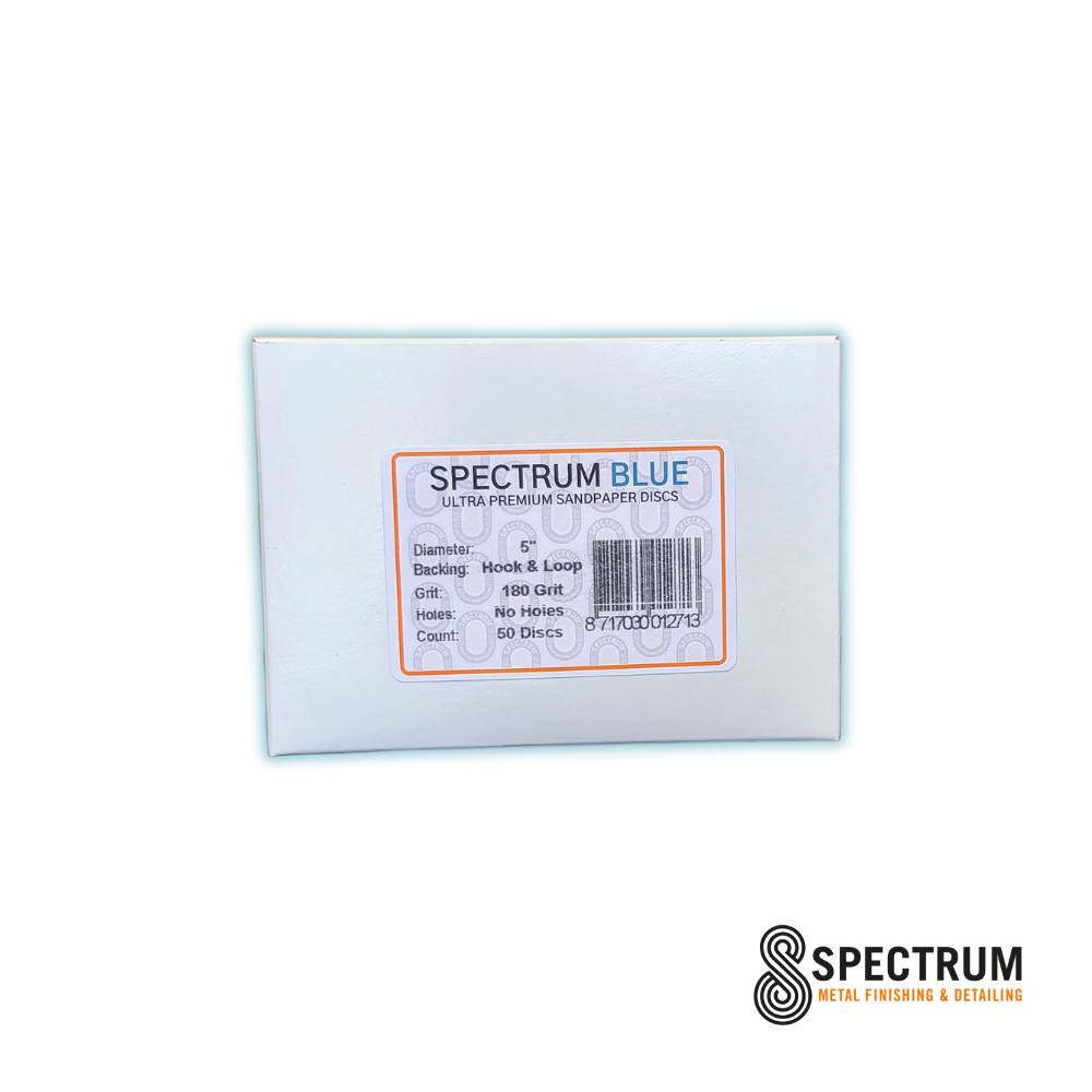Spectrum Blue Ultra Premium 180 Grit Hook & Loop Sandpaper Discs (3", 5 ...